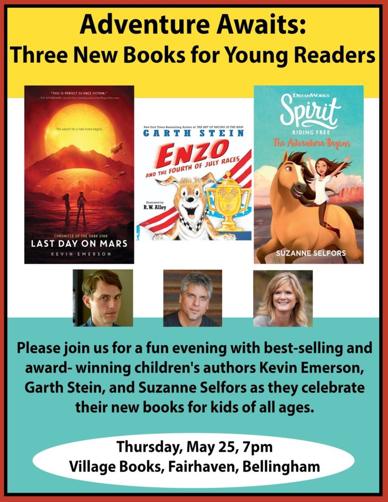 Kevin Emerson, Suzanne Selfors, and Garth Stein in Bellingham! – Pen ...